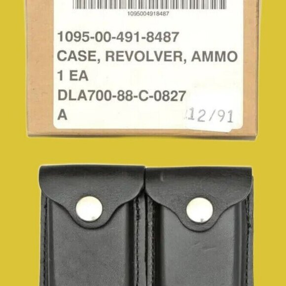 Accessories New Revolver Ammo Case Pouch Belt Leather Military